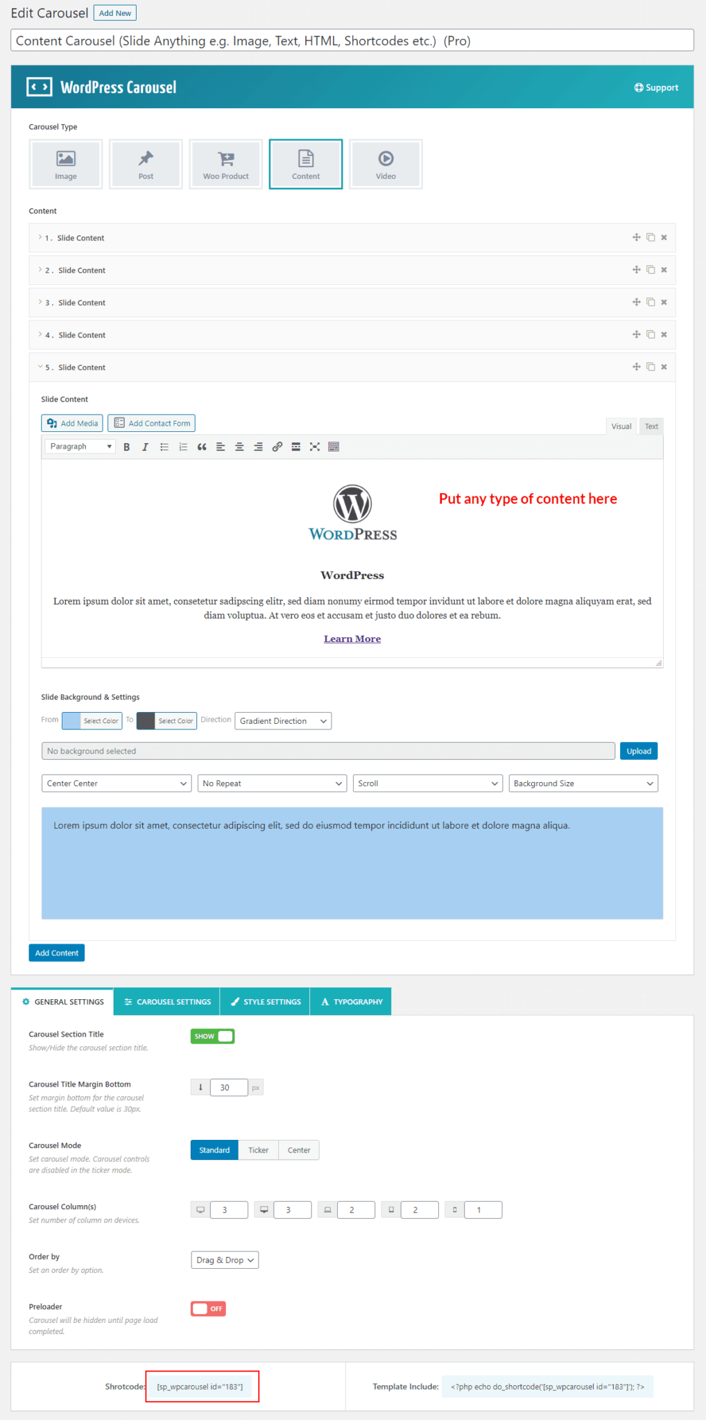 How to Create a Content Carousel in WordPress
