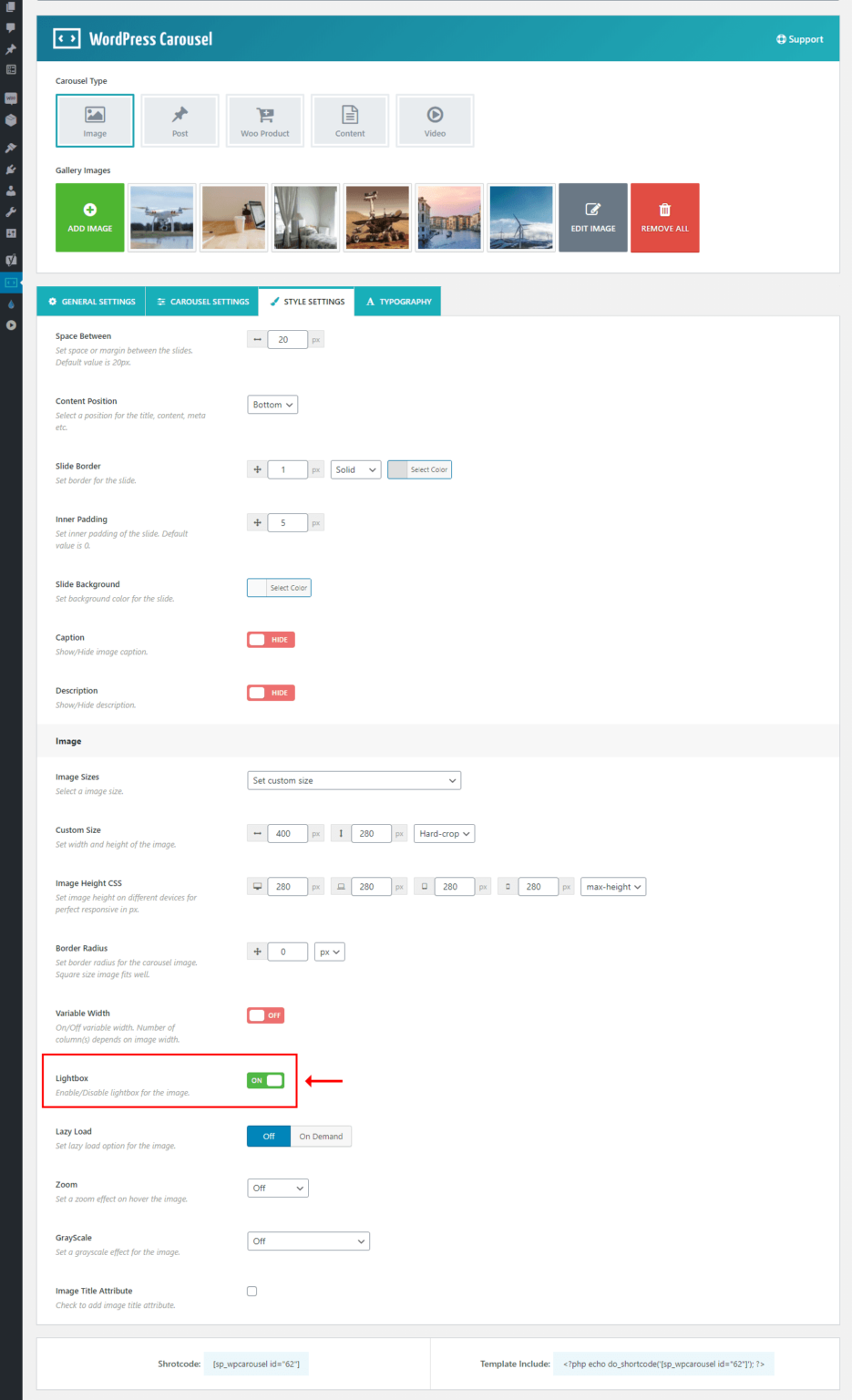 How to Create WordPress Image Carousel with Lightbox