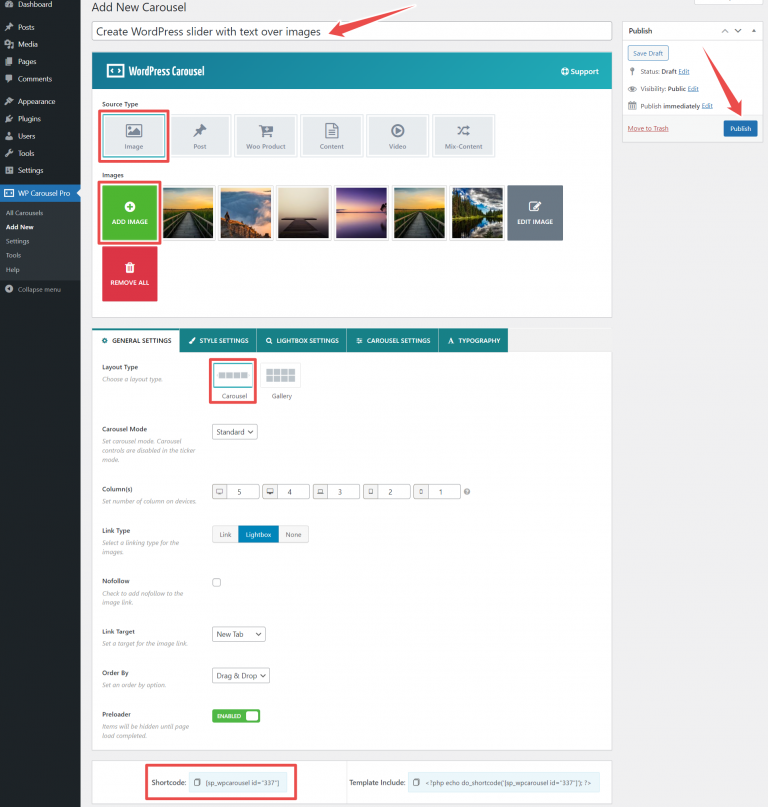 How to Create a WordPress Slider With Text Over Image - ShapedPlugin