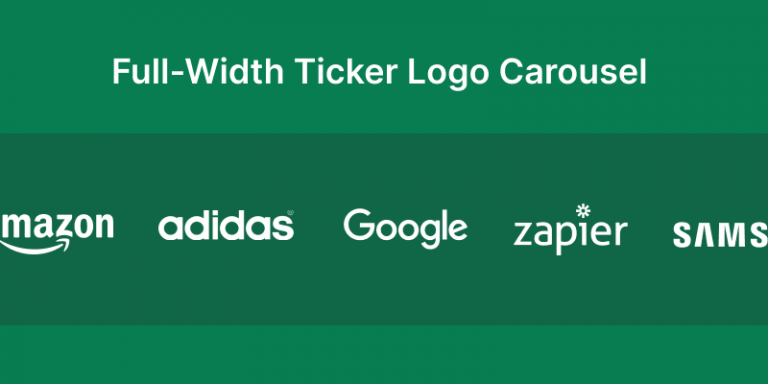 How to Create a Full-Width Ticker Logo Carousel in WordPress - ShapedPlugin